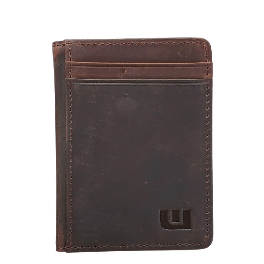 Front Pocket Wallet with RFID in Crazy Horse Leather – WALLETERAS